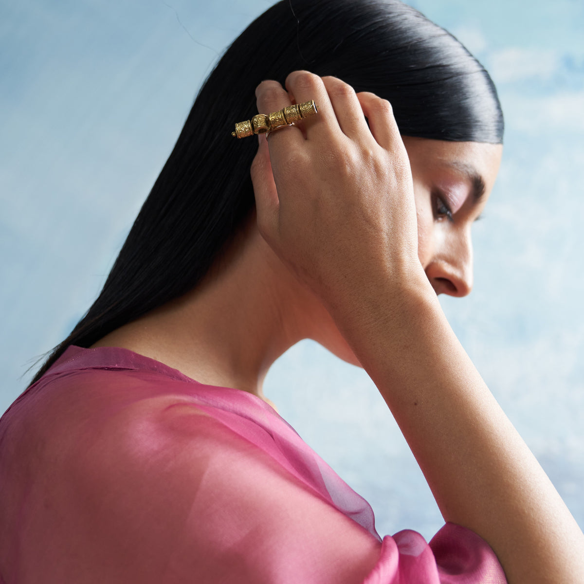 Handcrafted Ring: Antique Gold-Brass Metal Ring – charkhee