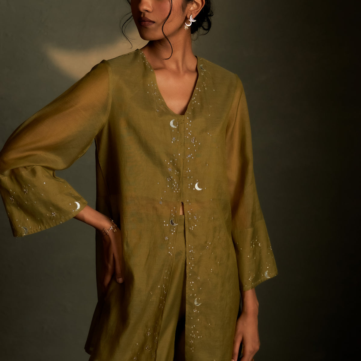Olive Dusk Chand Sitara Set – charkhee