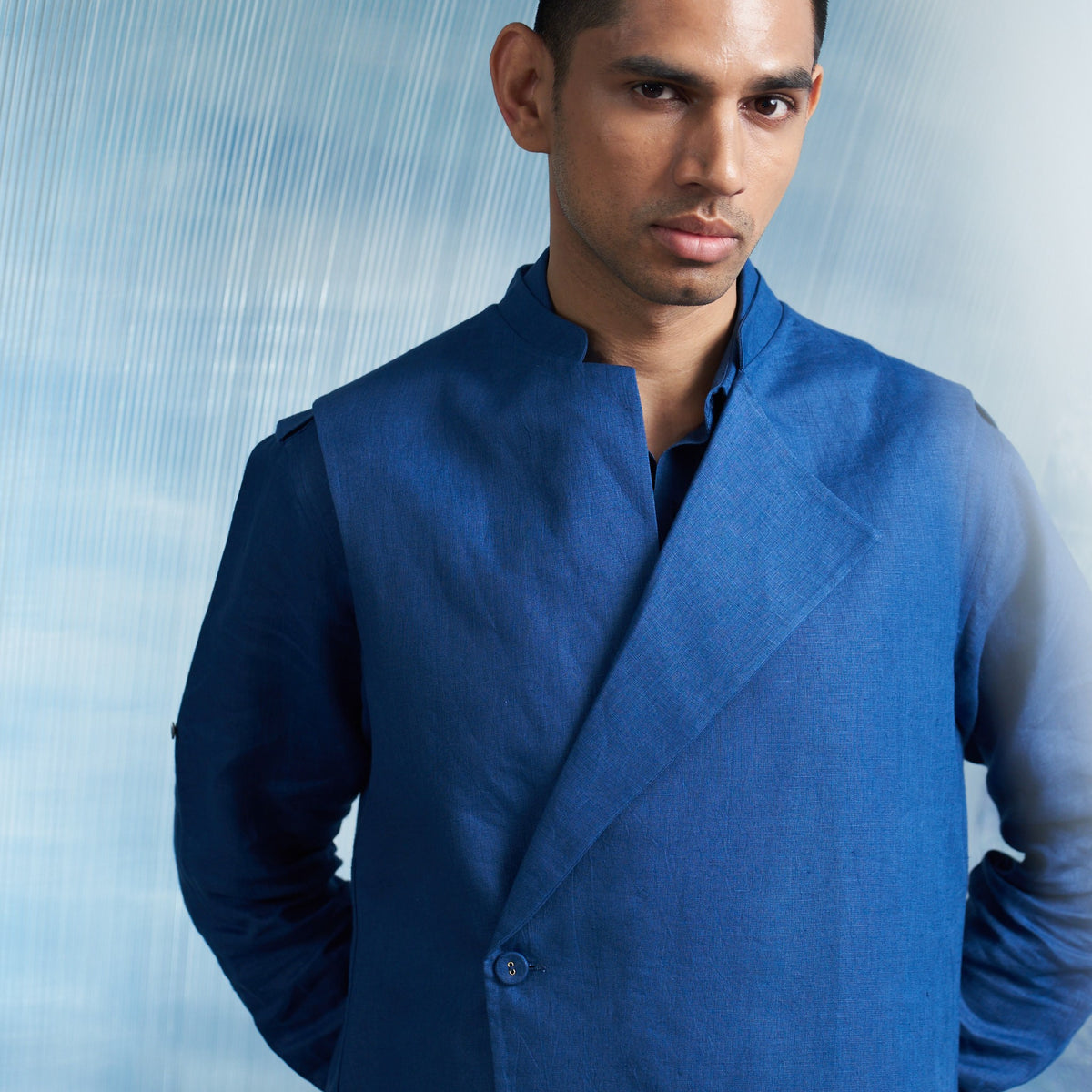 Royal Blue Overlap Jacket: Elevate Your Style with Sophisticated Charm ...