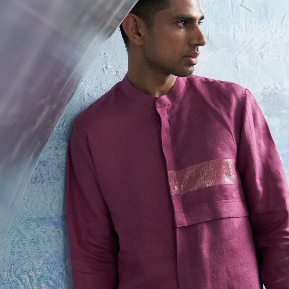 Grape Pink Placket Kurta Set: Redefining Timeless Sophistication ...