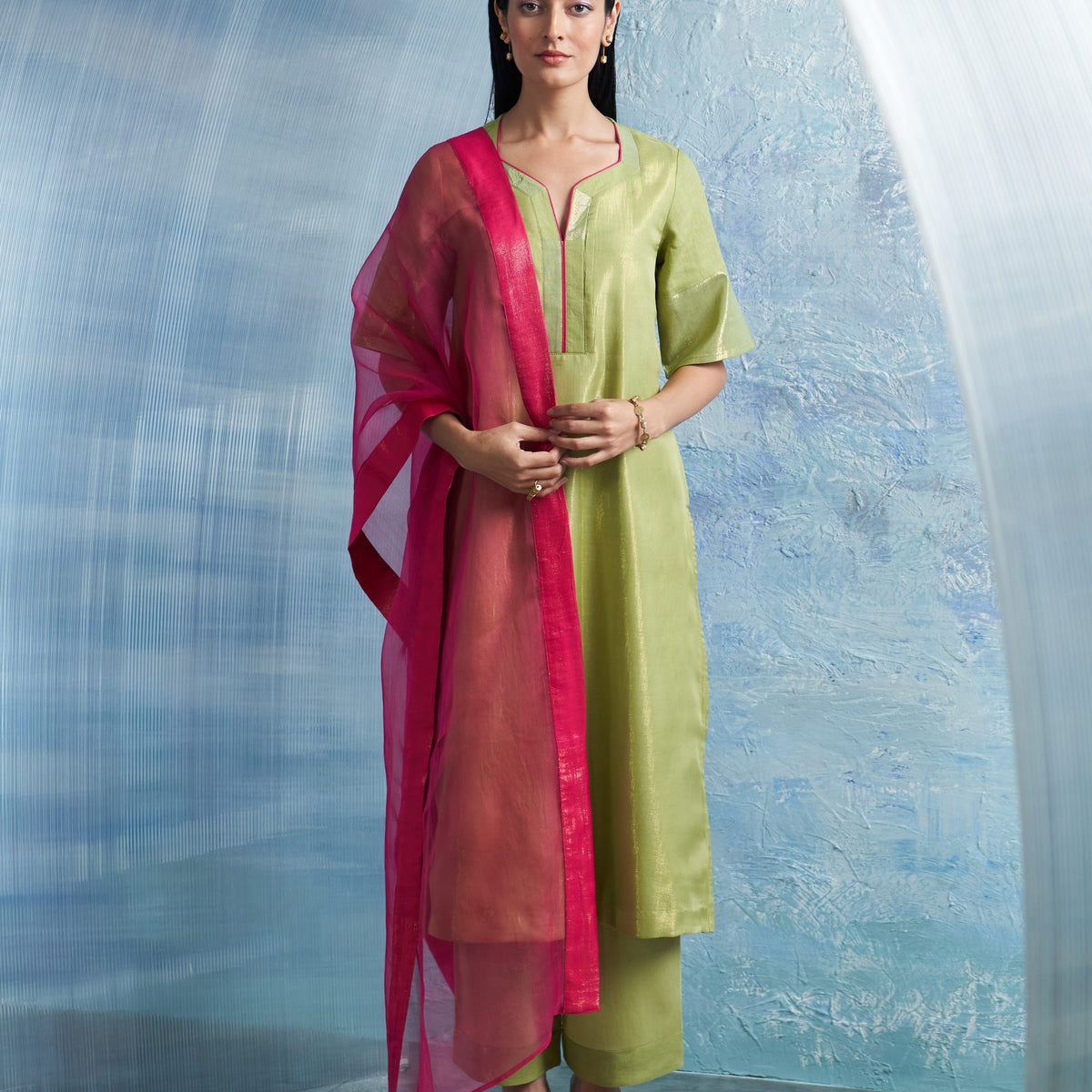 Aura A-Line Kurta Set: Elevate Your Wardrobe with Contemporary Elegance ...