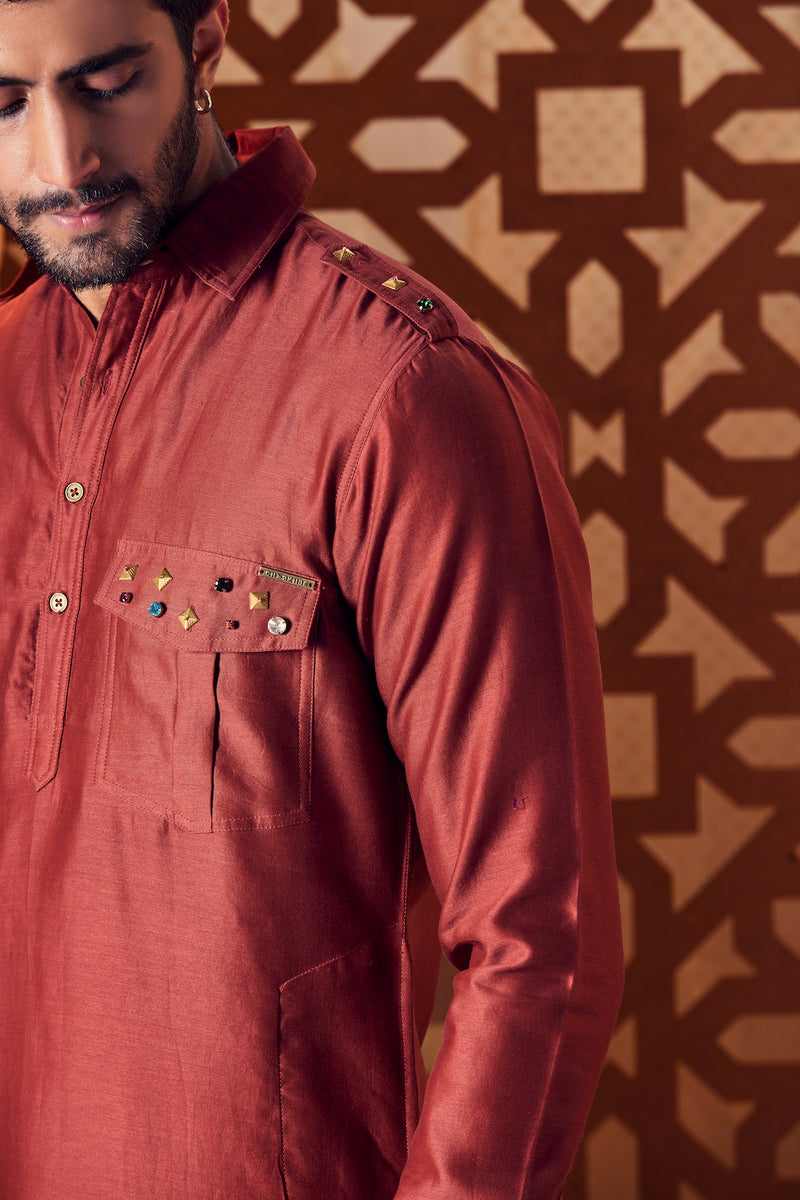 Men's Studded Pathani with Salwar - Size M & L | RTS – charkhee